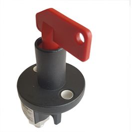 Battery Isolator 250A M10 Single Pole Removable Red Standard Key